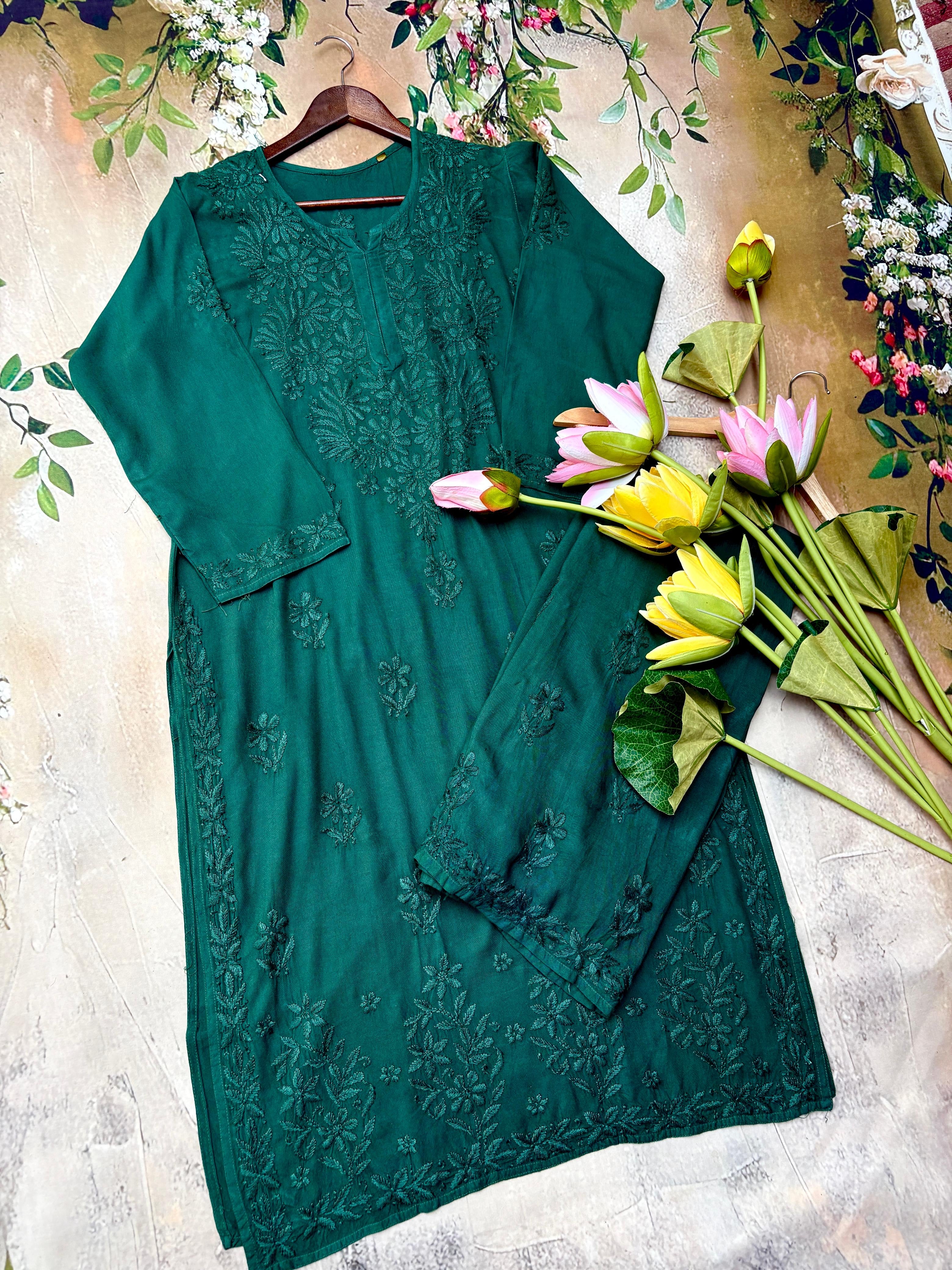 Nazakat Authentic Lucknowi Kurta Set – gulabidhaga